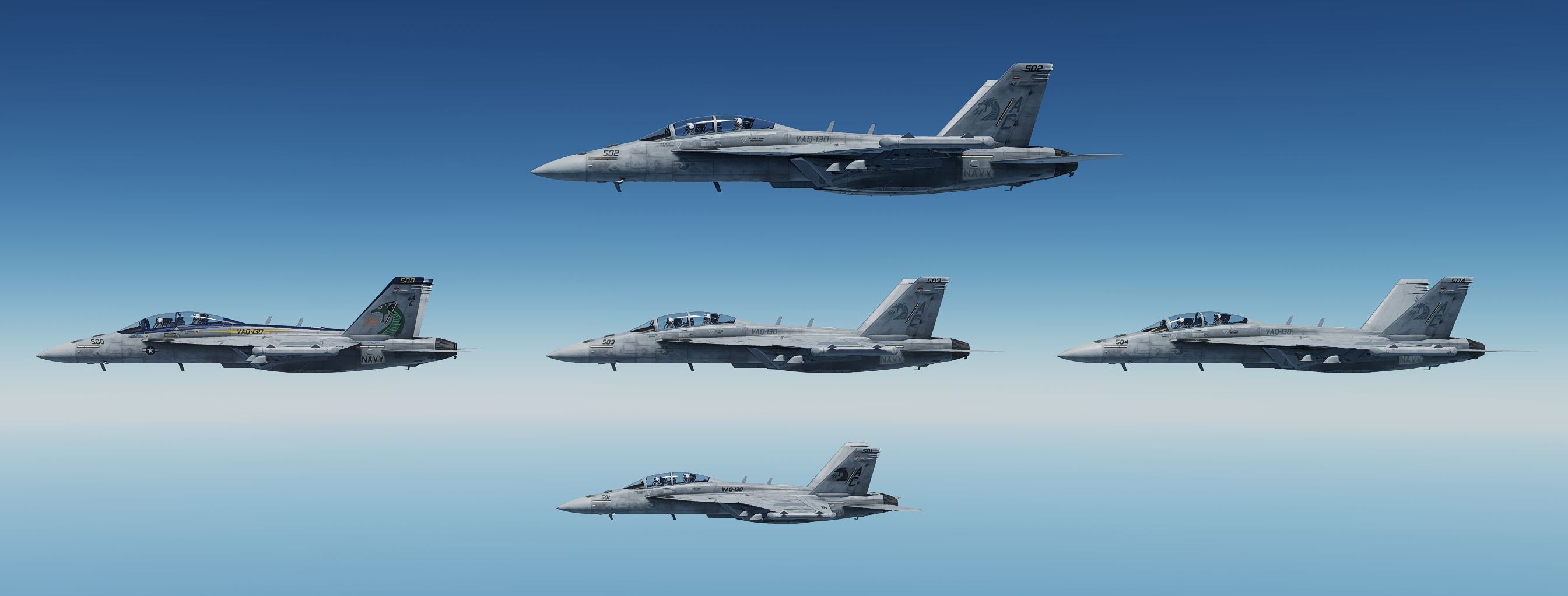 VAQ-130 Livery Reskin for EA-18G Growler (SuperBug mod)