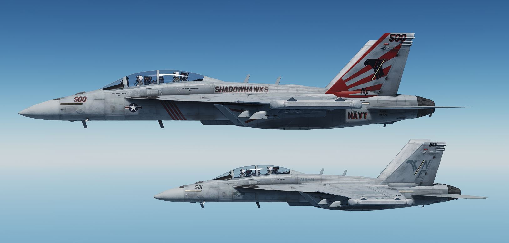 VAQ-141 Livery Reskin for EA-18G Growler (SuperBug mod)