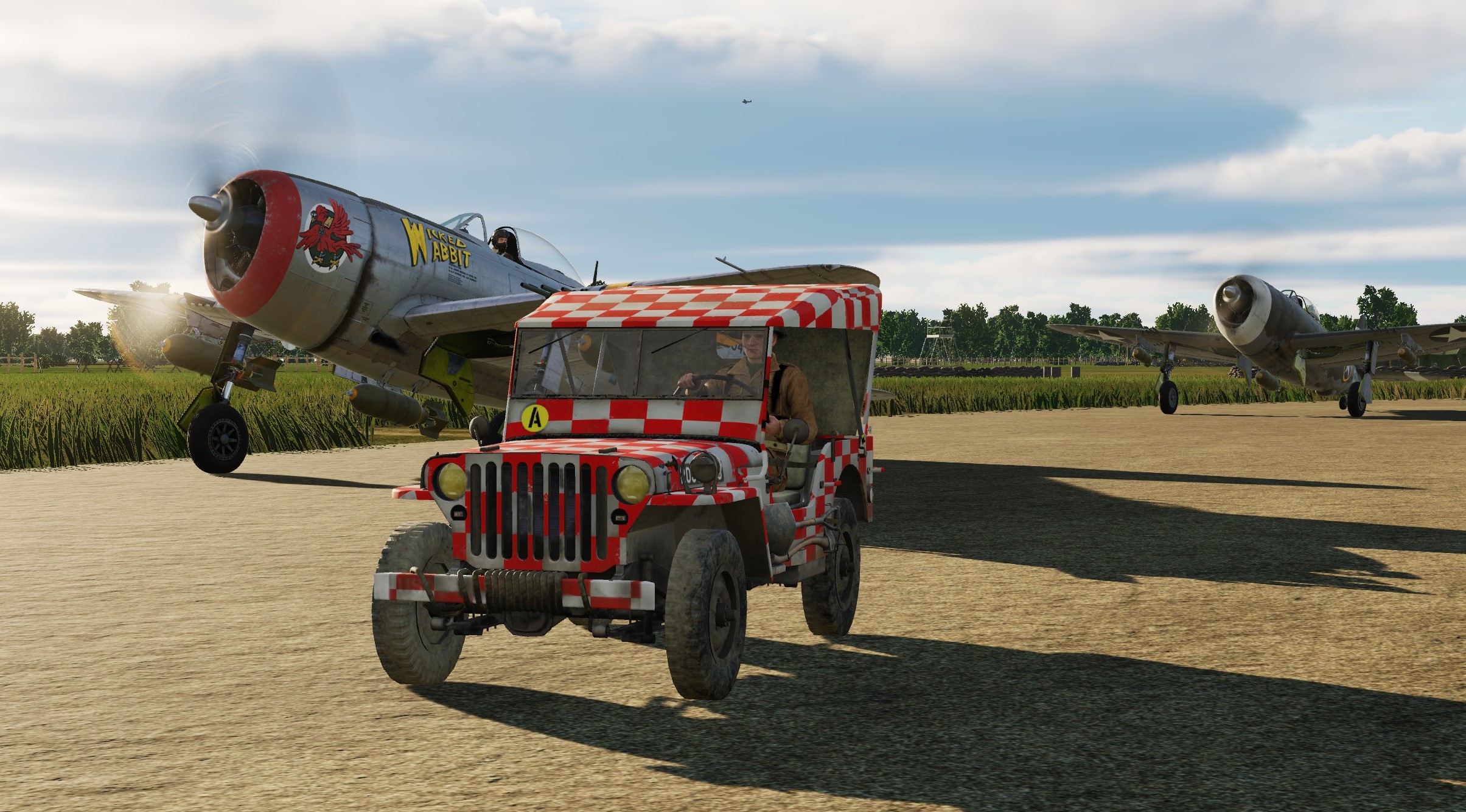 Jeep Willys MB "Follow-Me" red and white