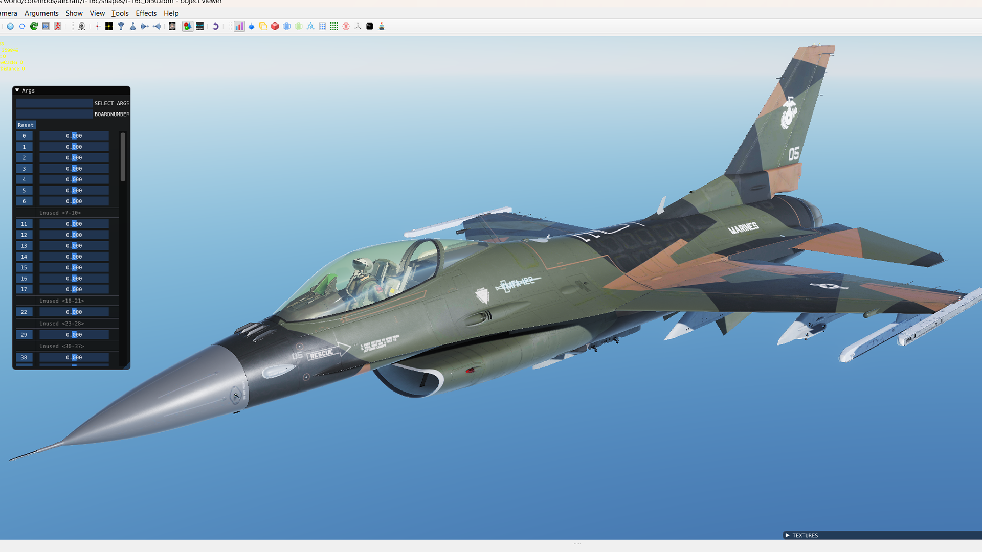 F-16 Viper US Marines Aggressor BDU Splinter Camo