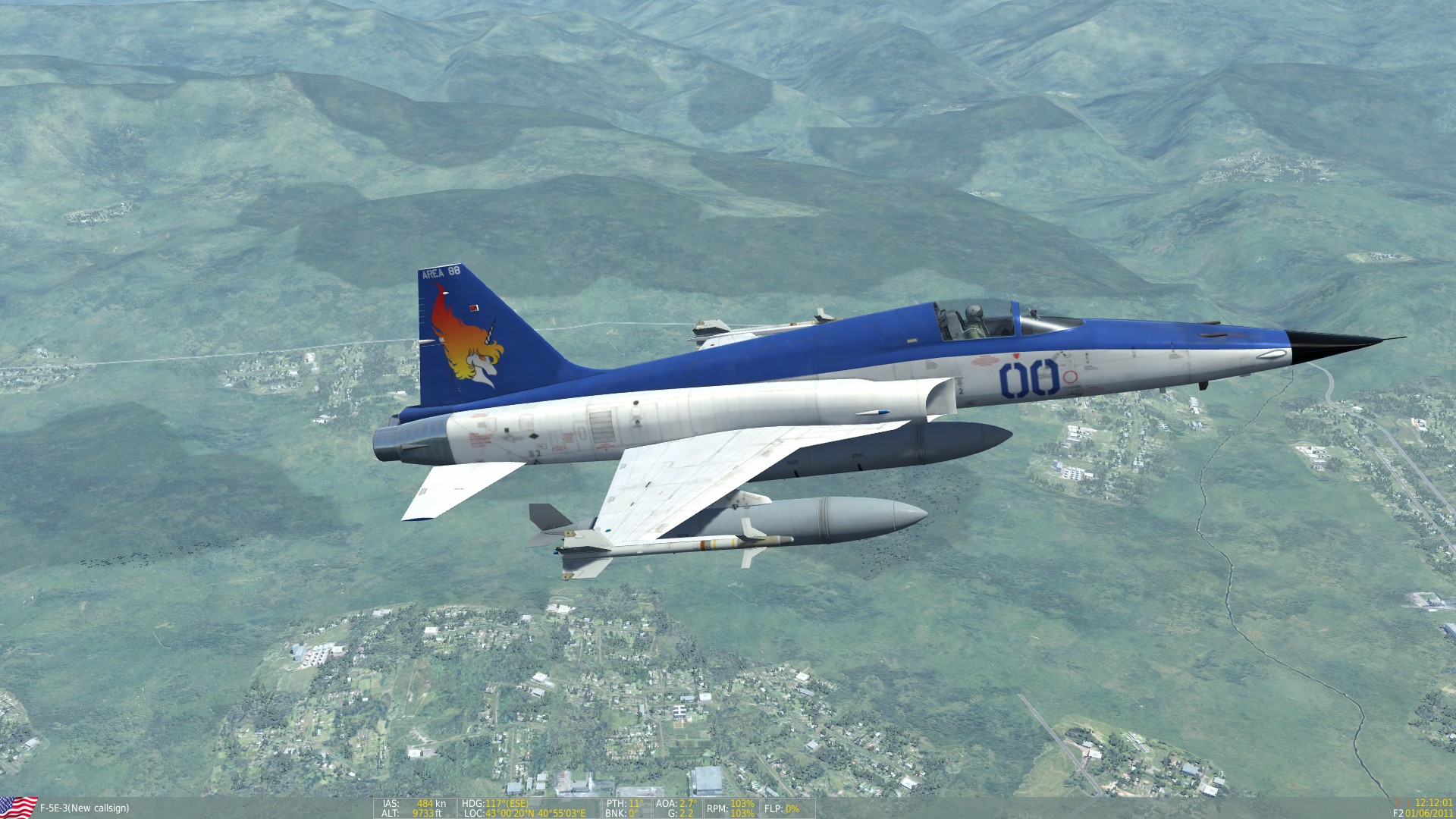 Area 88 Shin Kazama F-5E (Old OVA Version)