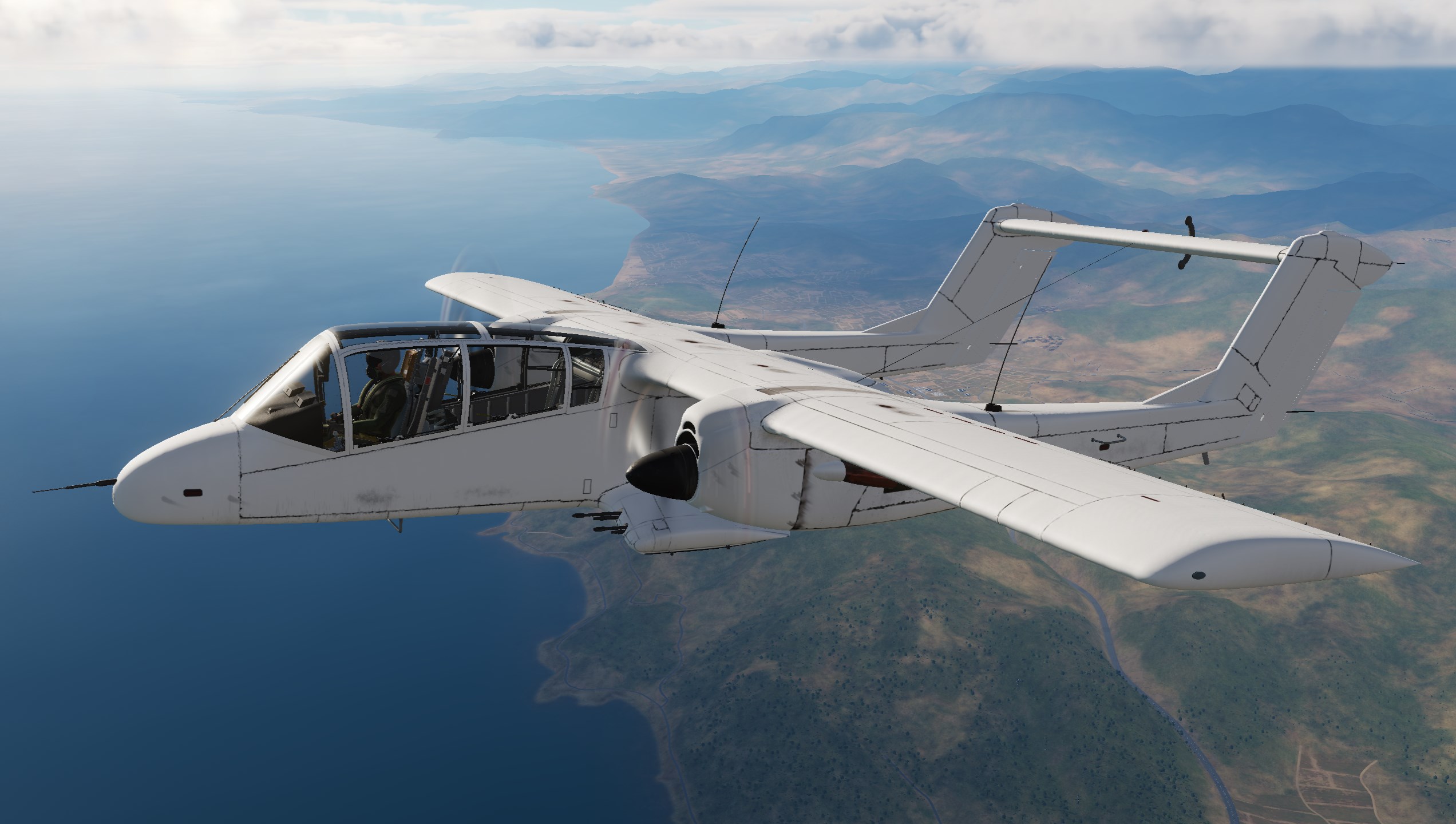 Clean White Unmarked OV-10A