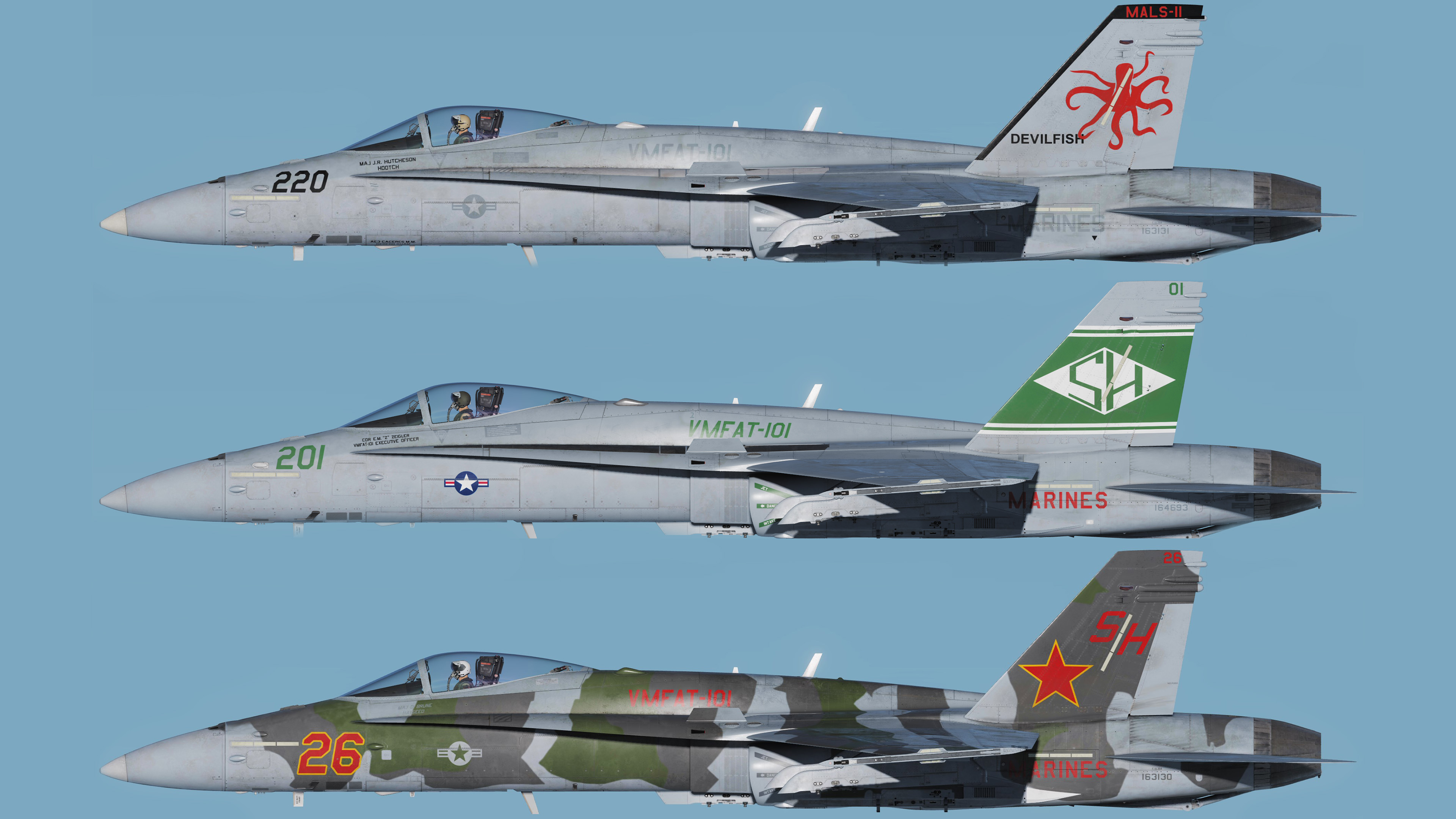 VMFAT-101 Liveries for the F/A-18C!