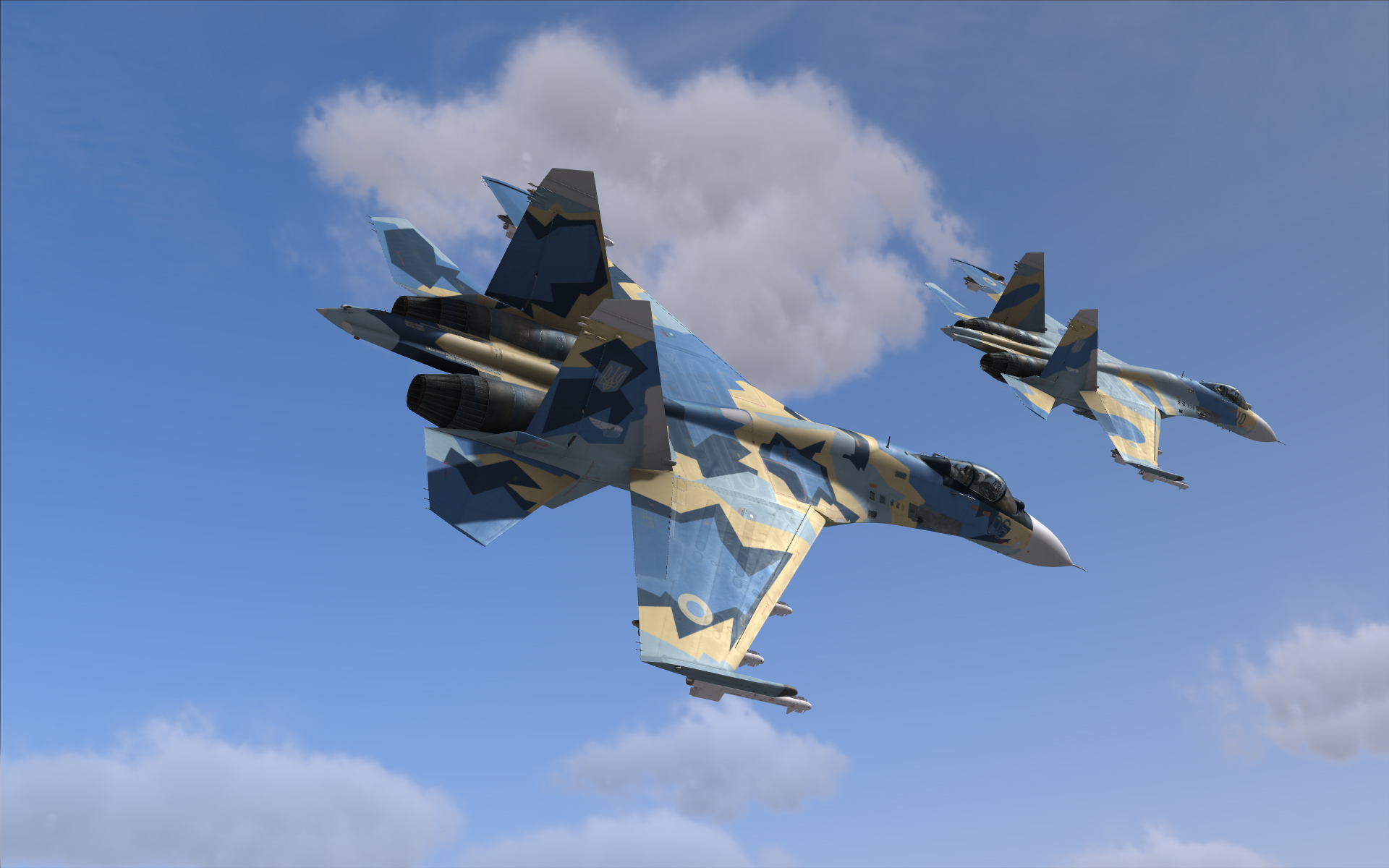 Ukranian AF Low-viz "Splinter" skin for SU-27