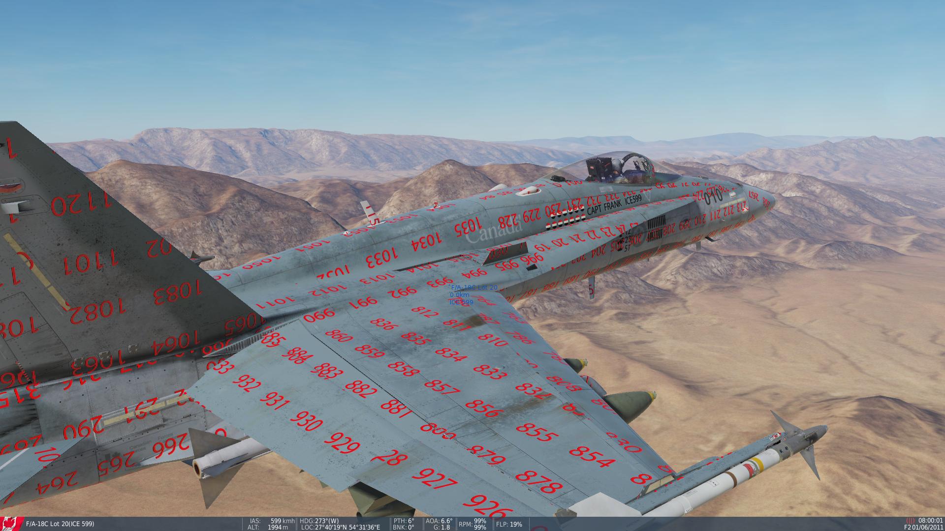 F18 TEMPLATES WITH NUMBERS