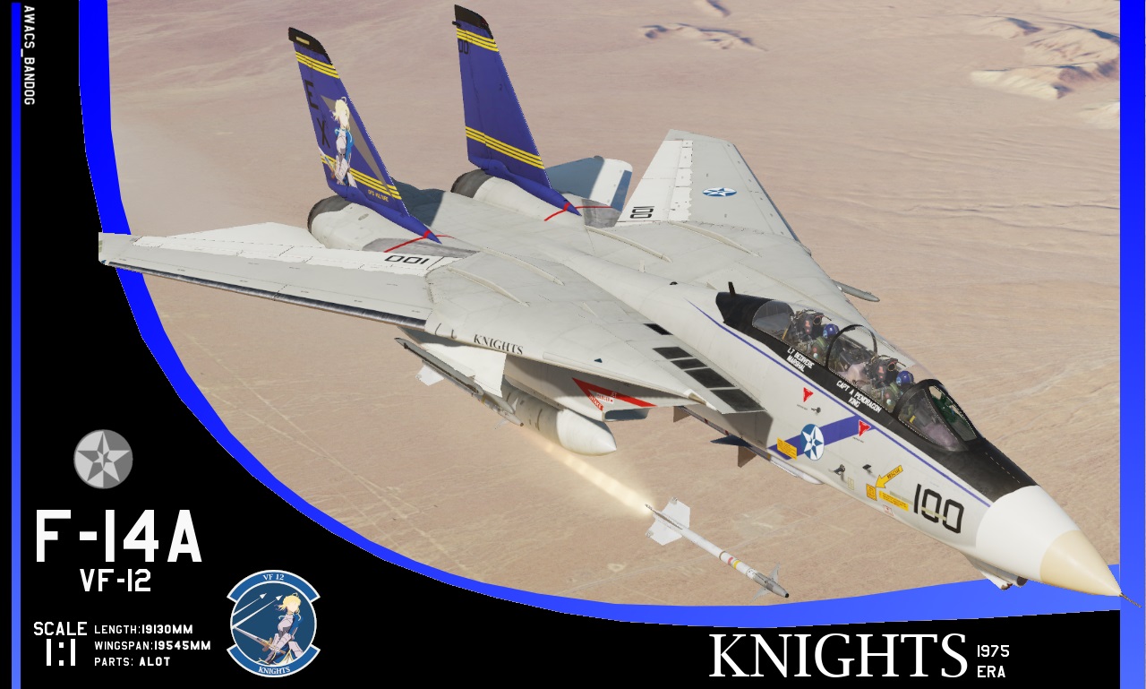 Ace Combat - VF-12 'Knights' F-14A Vintage skin (1970's Era)