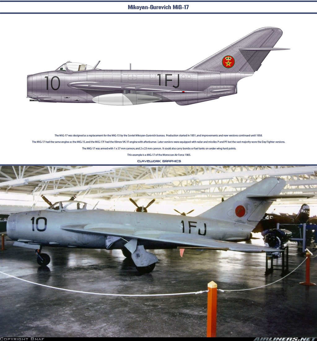 MIG-15bis skin of the Moroccan Royal Air Force