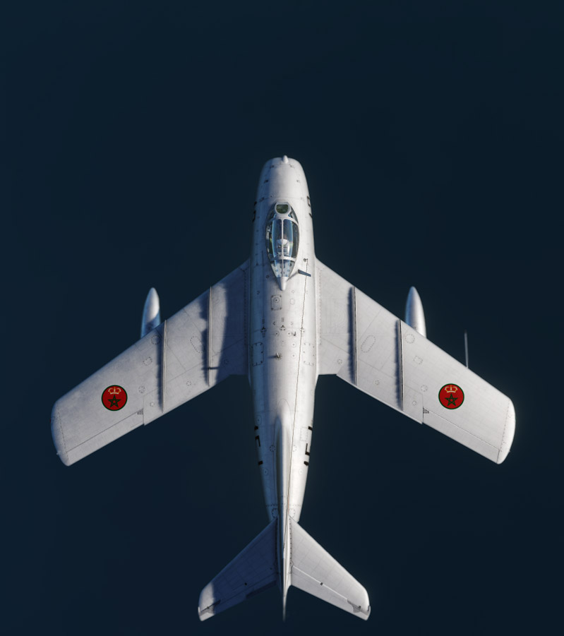 MIG-15bis skin of the Moroccan Royal Air Force