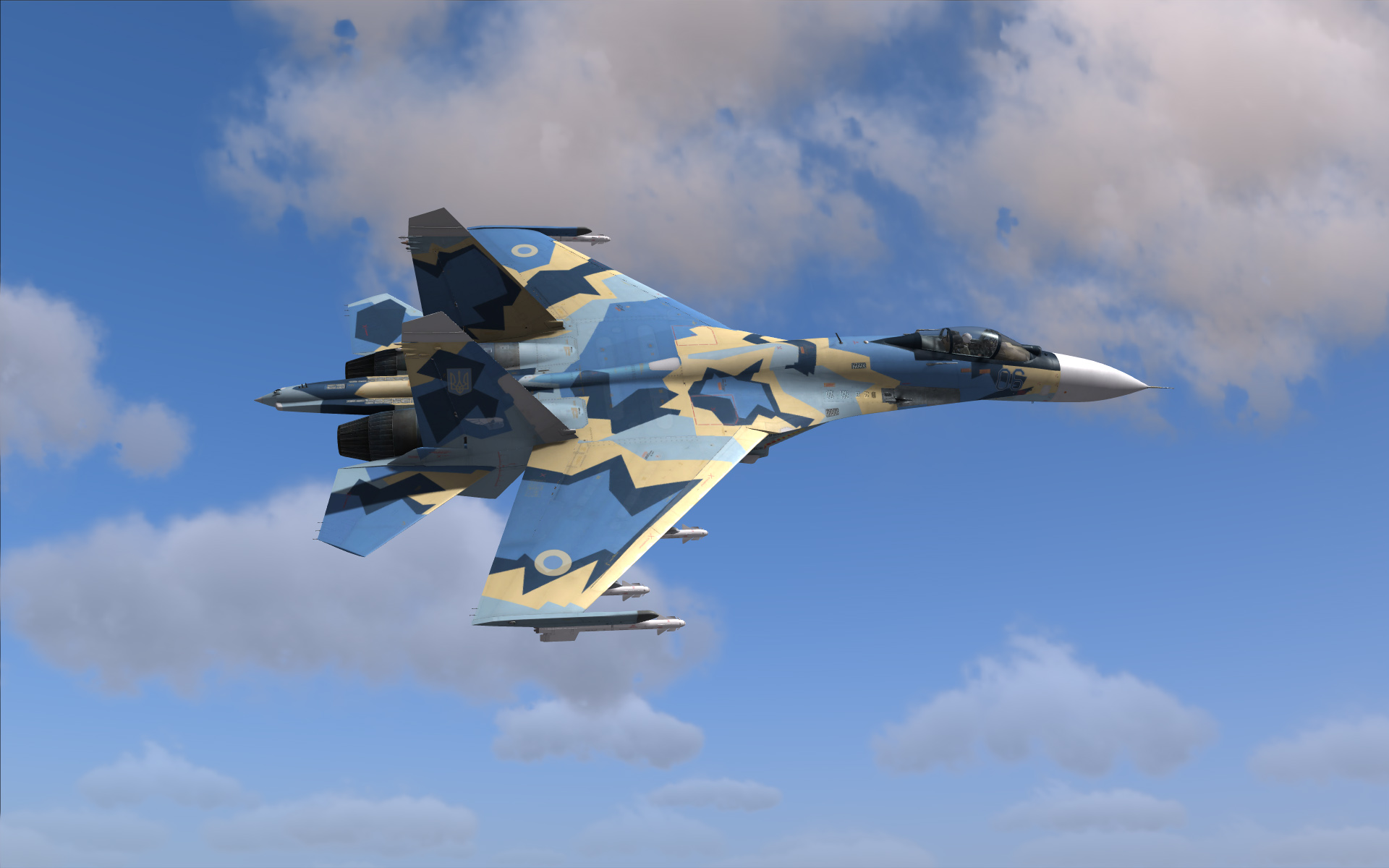 Ukranian AF Low-viz "Splinter" skin for SU-27