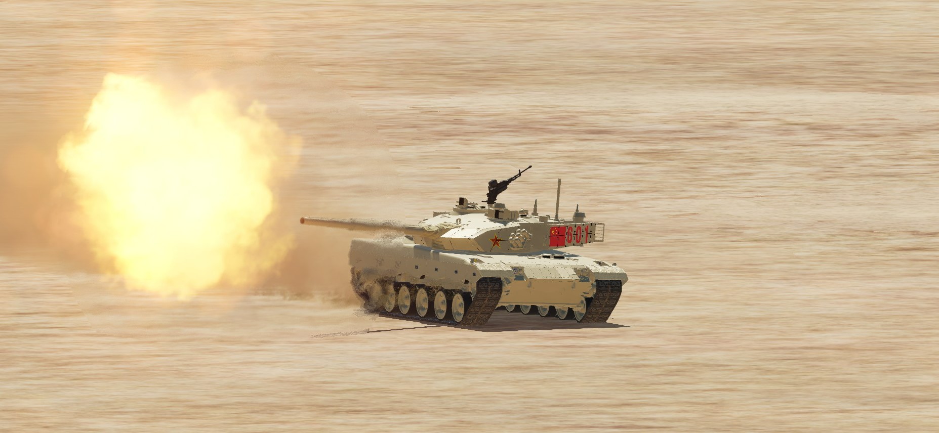 PLA ZTZ-96B Tank biathlon - 601 Desert camo / 96B主战 坦克两项 - 601 沙漠迷彩
