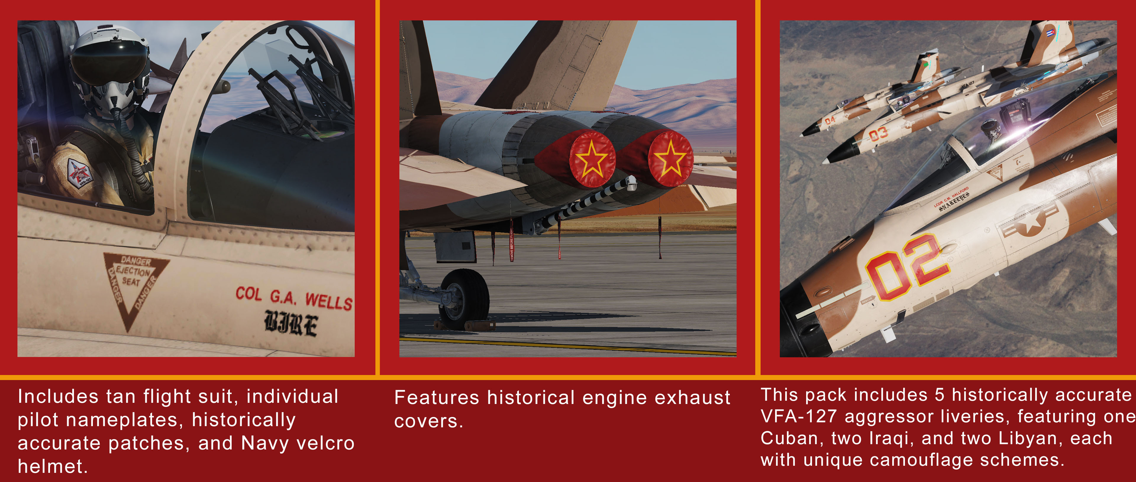 VFA-127 Desert Bogeys Aggressor Liveries for the F/A-18C!