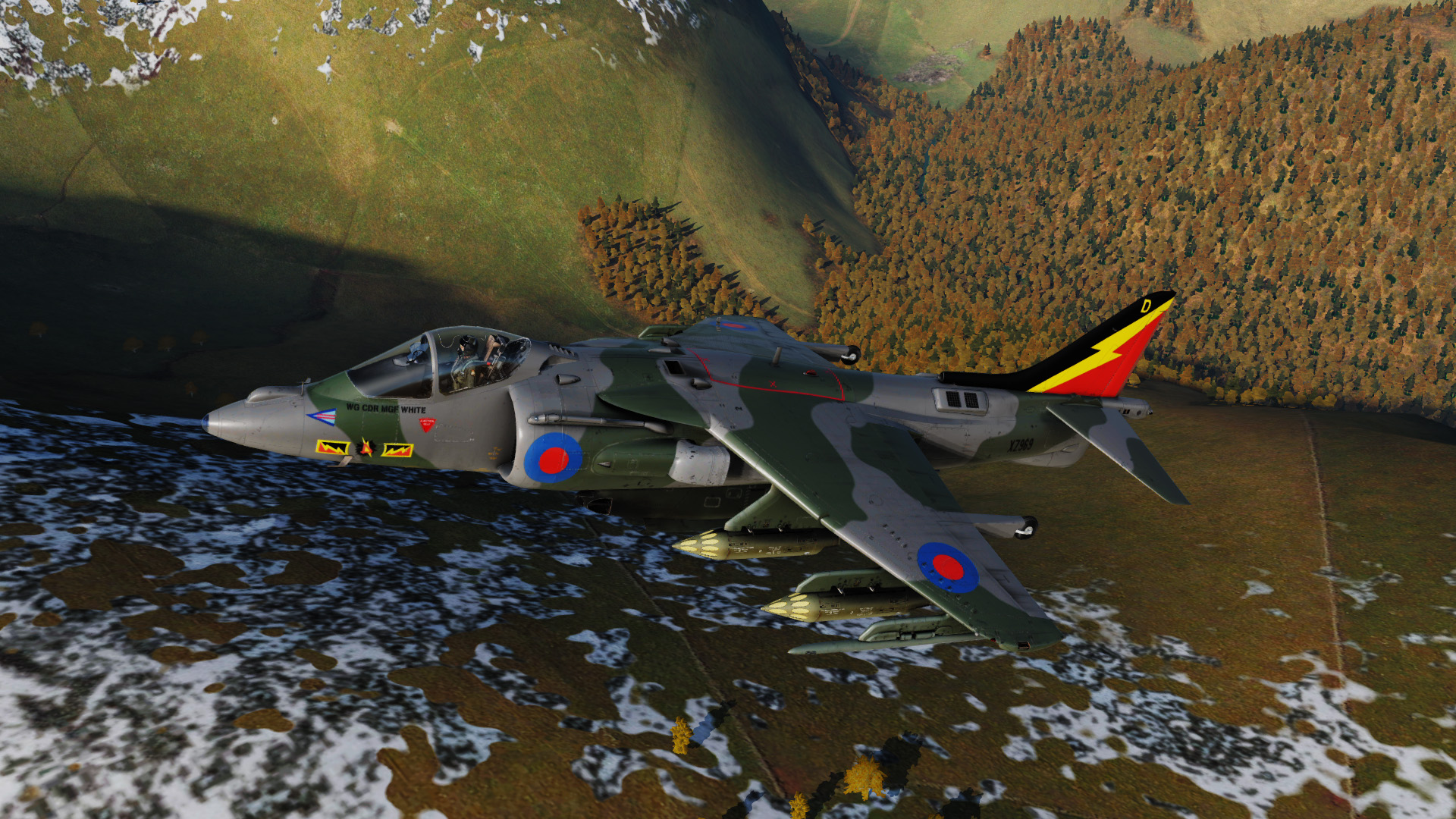 RAF Harrier GR3 skins - No 1 and 4 Squadrons (V1.1)