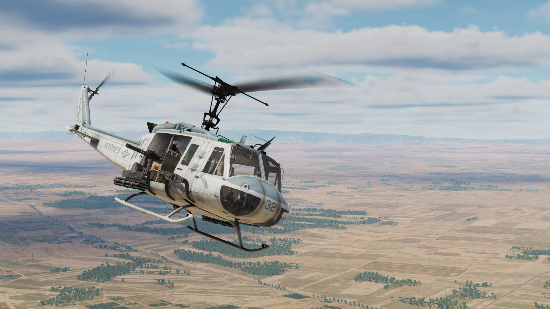 UH-1H in colors of US Navy UH-1Y Venom Theme + Shine Fix - DCS 2.7