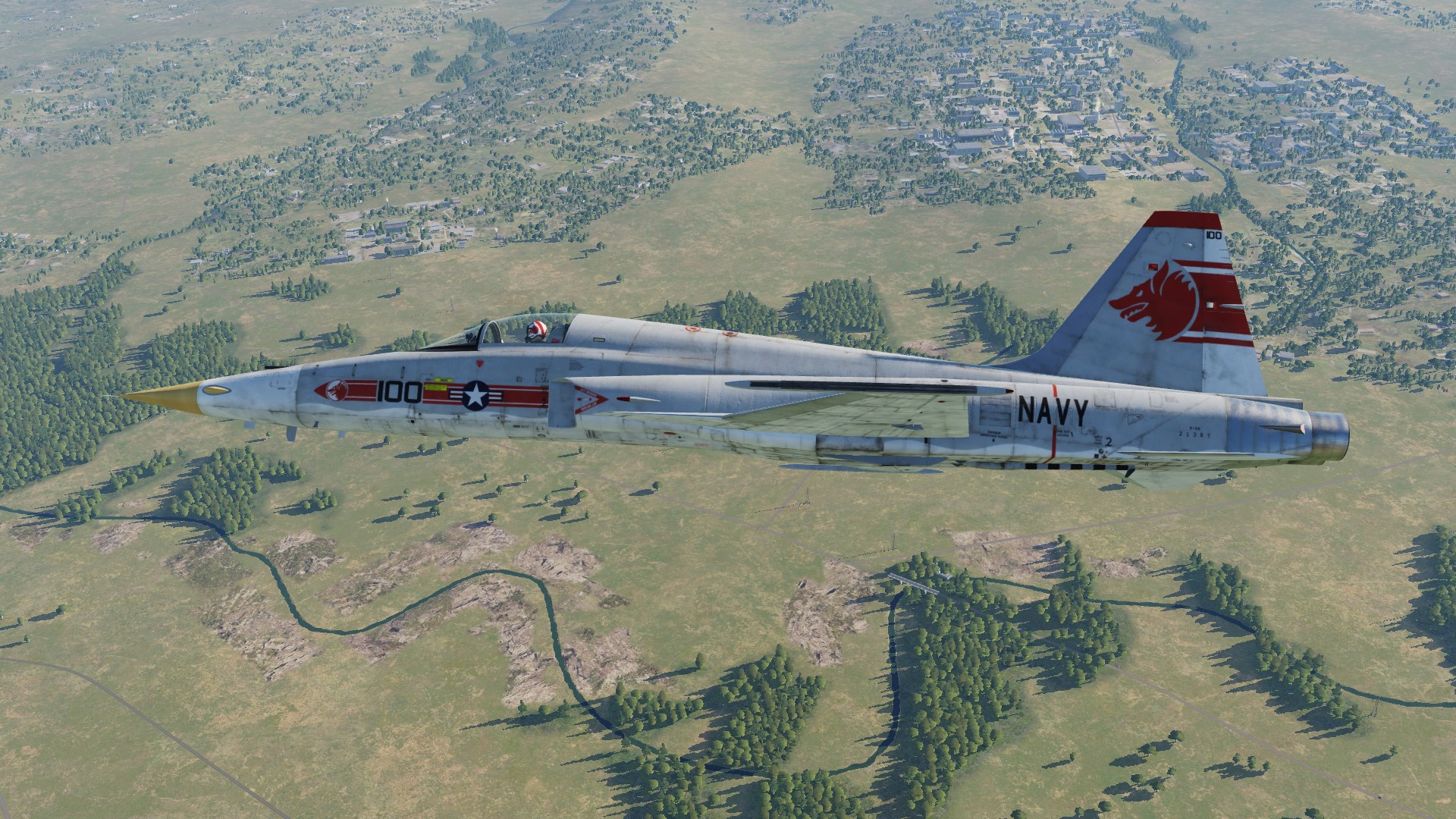 VF-1 'Wolfpack' Tomcat Squadron Skin for F-5E Tiger II
