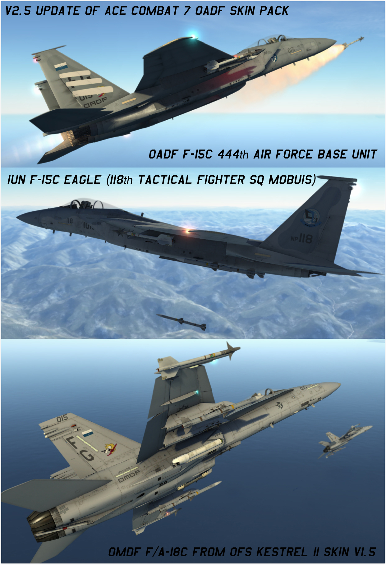 Ace Combat 7 Osean Air Defense Force Skin Pack （V3.0 UPDATE!!!!!!）