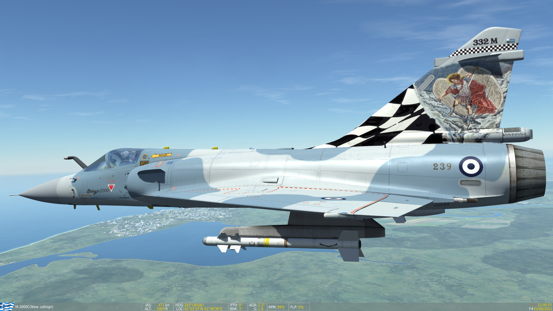 Hellenic Air Force Mirage 2000-5 332 SQN 25th Anniversary skin