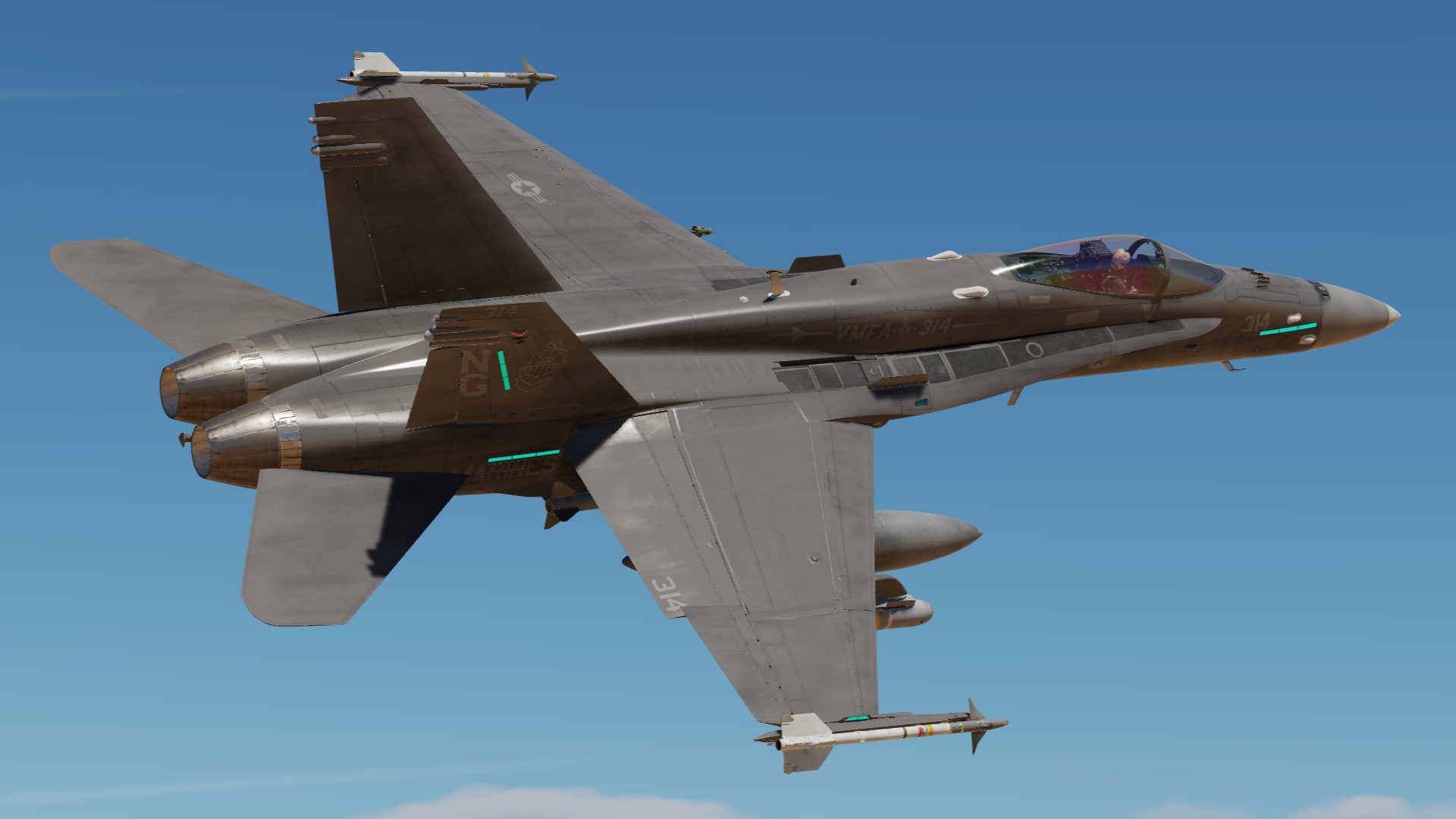 FA-18C VMFA-314 Black Knights 2020s fictional 4K Skin Pack 2