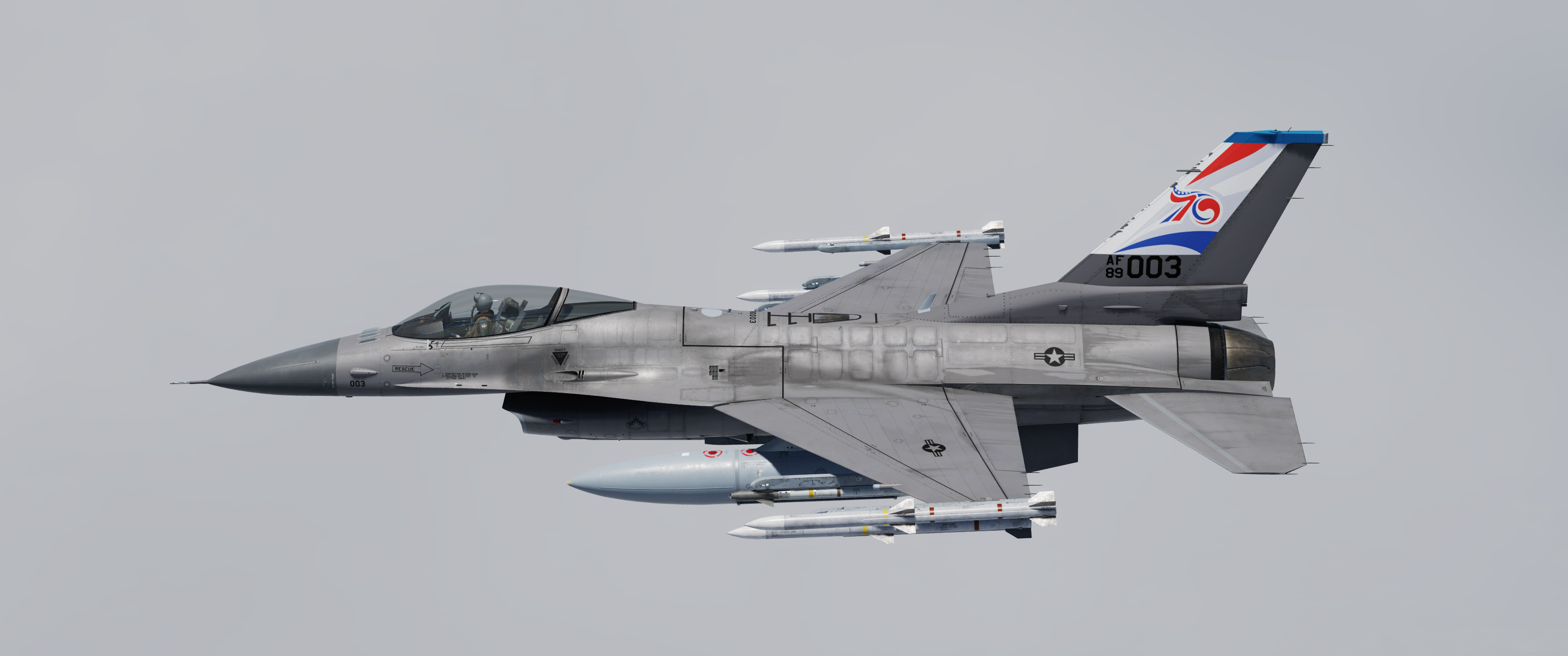USAF F16C 35th FS "Pantons" - 70 years ROKAF sync