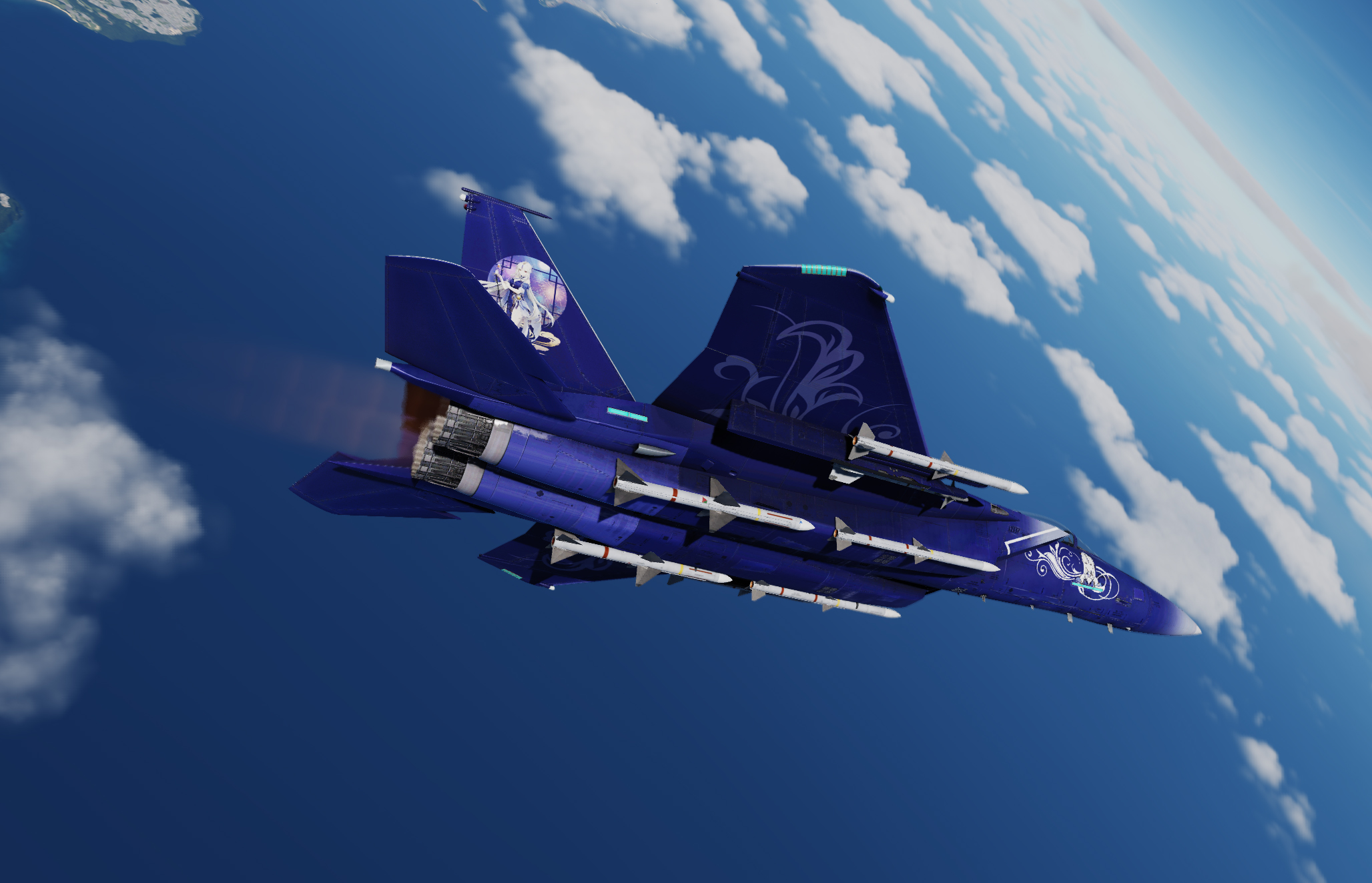 For F 15C Eagle Livery Genshin Impact NingGuang Skin 