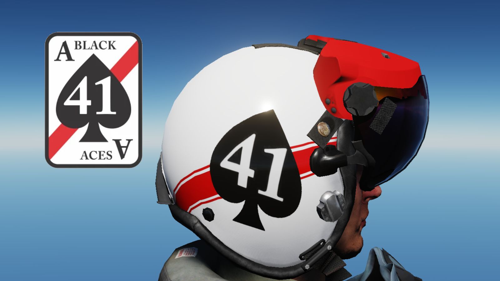 VFA-41 Black Aces F/A-18 Pilot Helmet