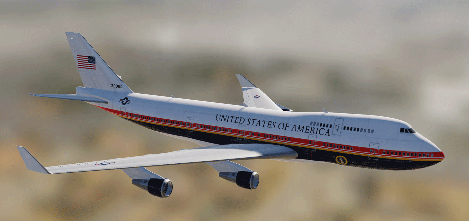 AI Aircraft. Civilian Aircraft Mod Livery. B-747 Air Force One