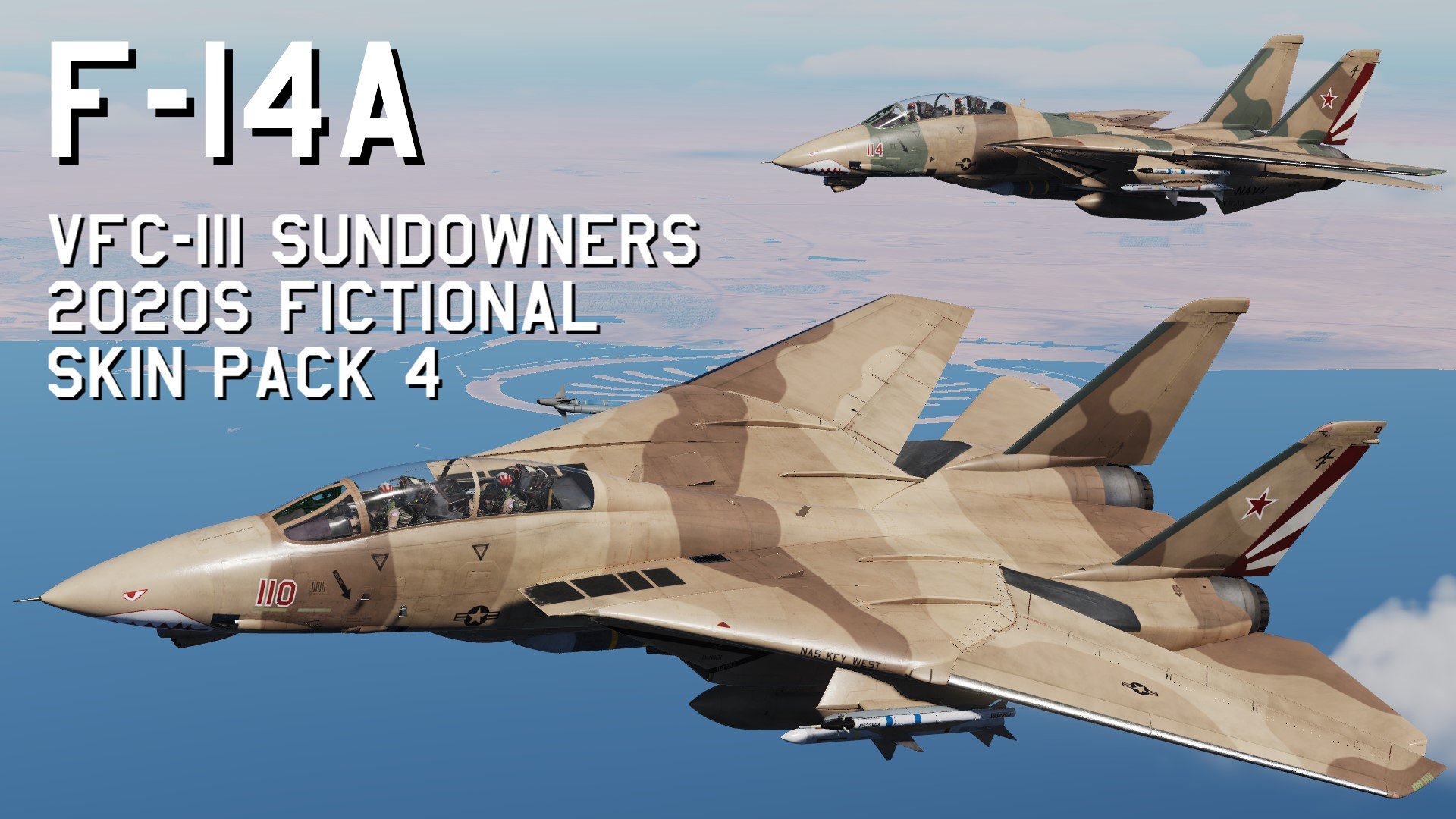 F-14A VFC-111 Sundowners 2020s fictional Skin Pack 4 update 2025/02/17