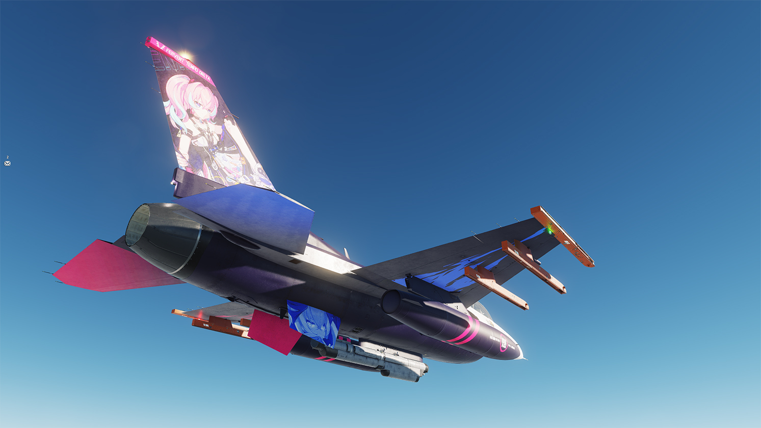 For F16C Viper livery Hokai impact Fervent Tempo “狂热蓝调”