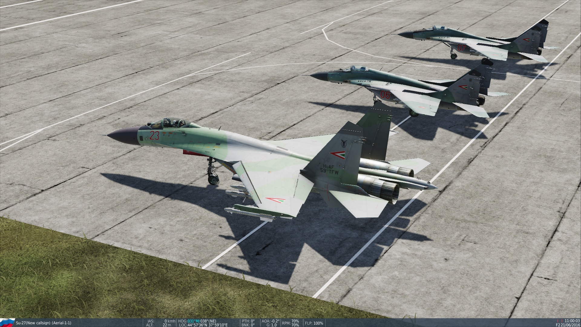 Su-27 fictional HuAF 59 TFW with the MiG-29 factory delivery skin