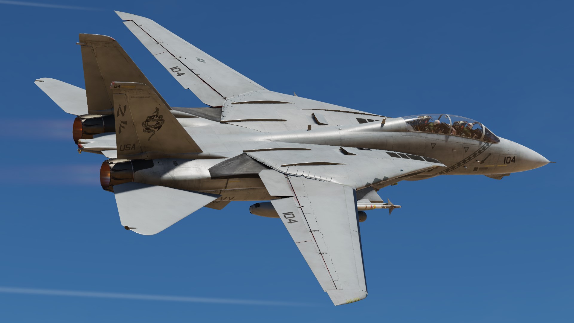 F-14B VF-102 Diamondbacks 2020s fictional Skin Pack 1 update 2025/02/17