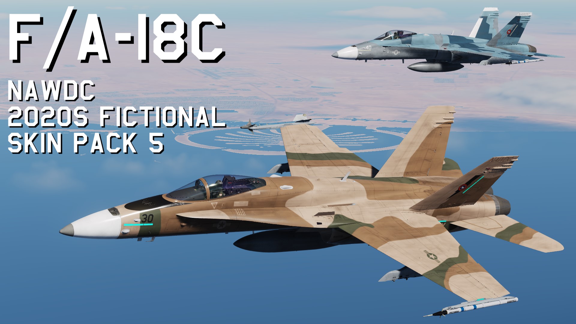 FA-18C NAWDC 2020s fictional 4K Skin Pack 5 update 2024/12/24