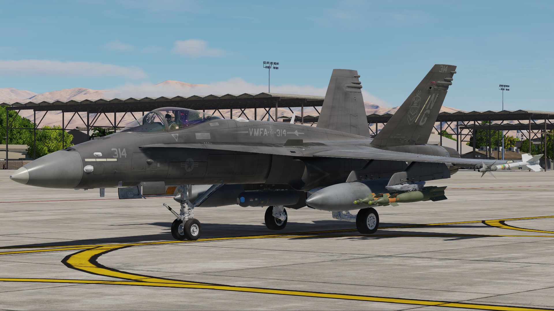 FA-18C VMFA-314 Black Knights 2020s fictional 4K Skin Pack 2
