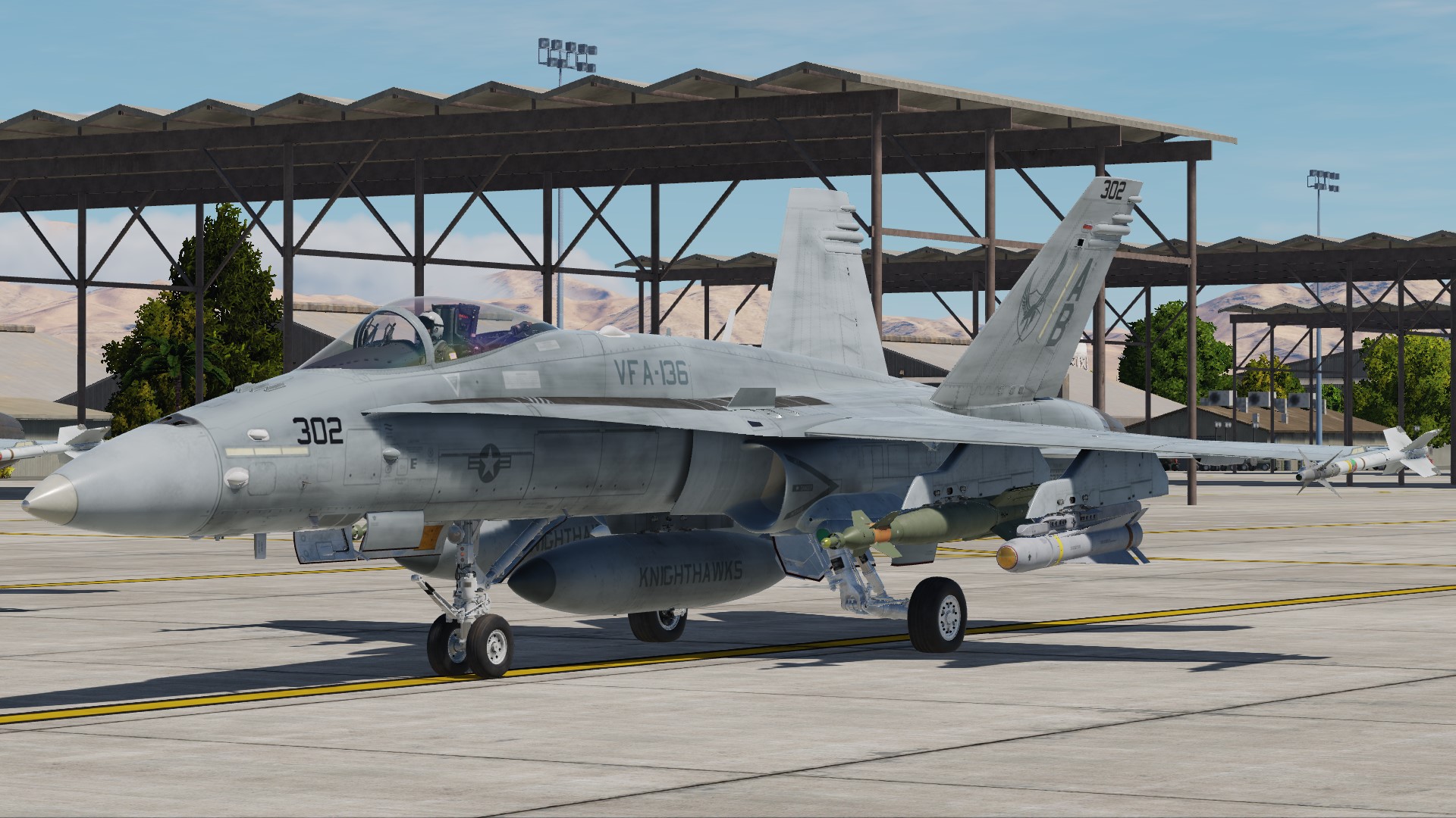 FA-18C VFA-136 Knighthawks 2020s fictional 4K Skin Pack 1 update 2024/11/17