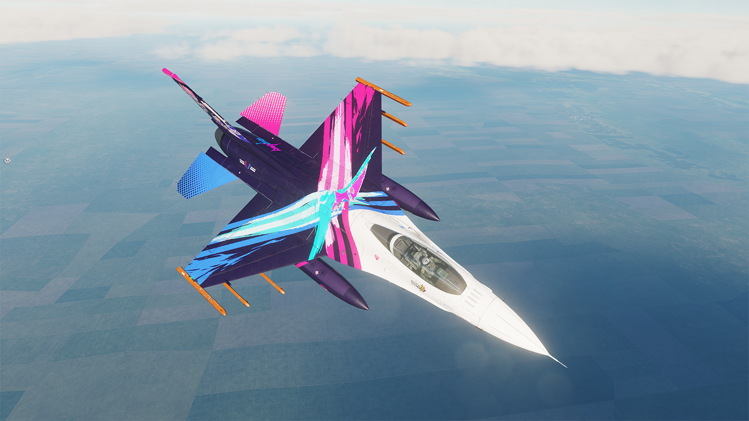 For F16C Viper livery Hokai impact Fervent Tempo “狂热蓝调”