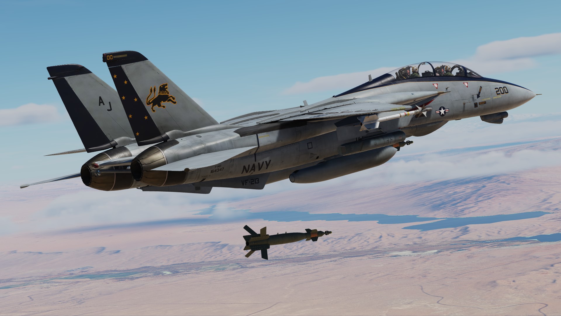 F-14D(B) VF-213 Blacklions 2020s fictional Skin Pack 1 update 2025/02/17