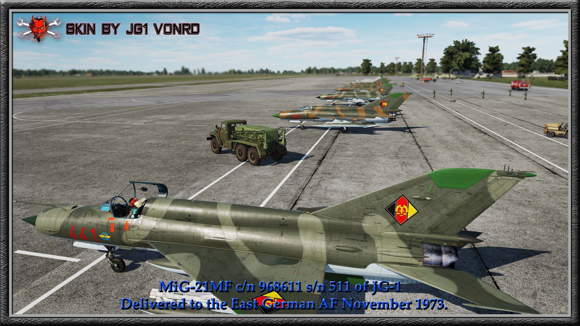 JG1_MiG-21Bis_=Q=Green 511 and JG1_MiG-21Bis_=Q=Green BORT