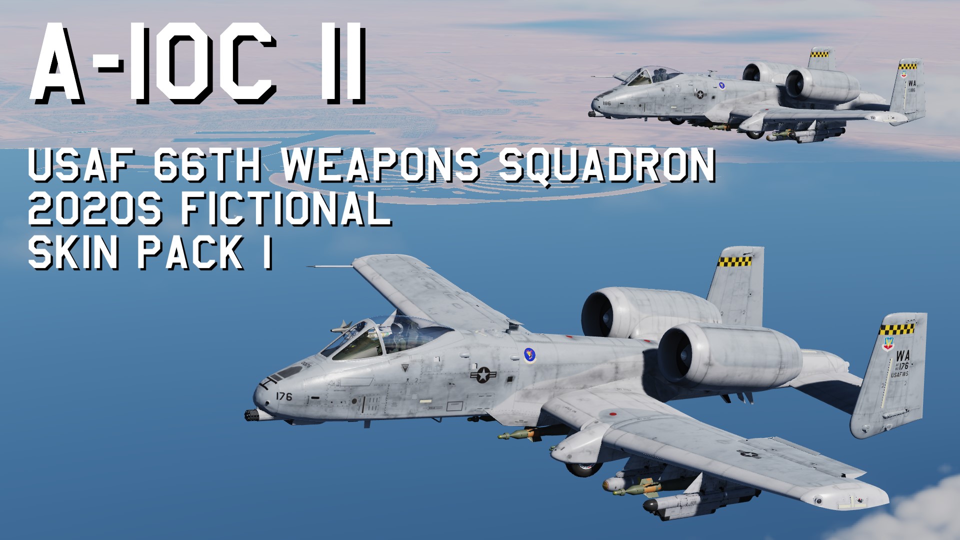 A-10C II USAF 66th Weapons Squadron 2020s fictional 4K Skin Pack 1 update 2025/04/08