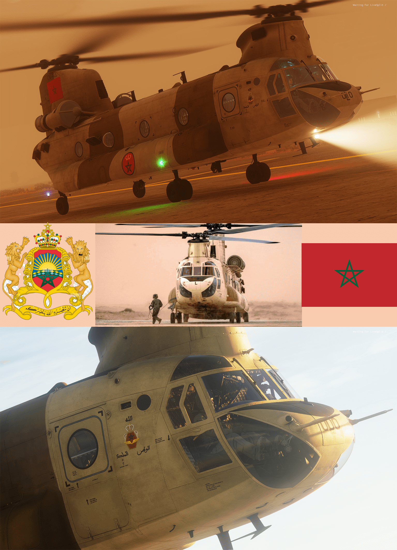 Moroccan CH-47D CN-ALL livrey (Remastered-Updated) by AWAW