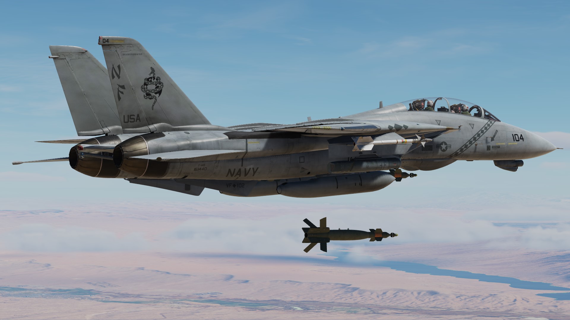 F-14B VF-102 Diamondbacks 2020s fictional Skin Pack 1