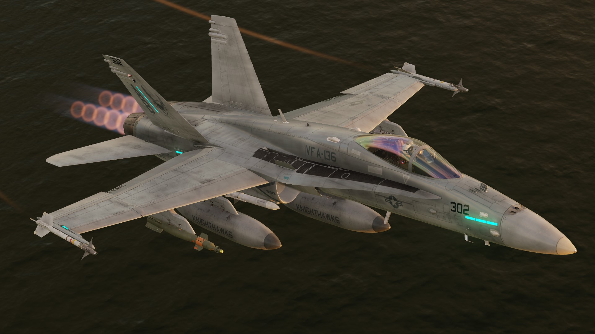 FA-18C VFA-136 Knighthawks 2020s fictional 4K Skin Pack 1 update 2024/11/17