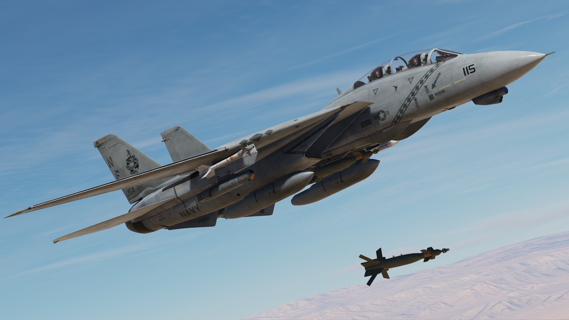 F-14B VF-102 Diamondbacks 2020s fictional Skin Pack 2 update 2025/02/17