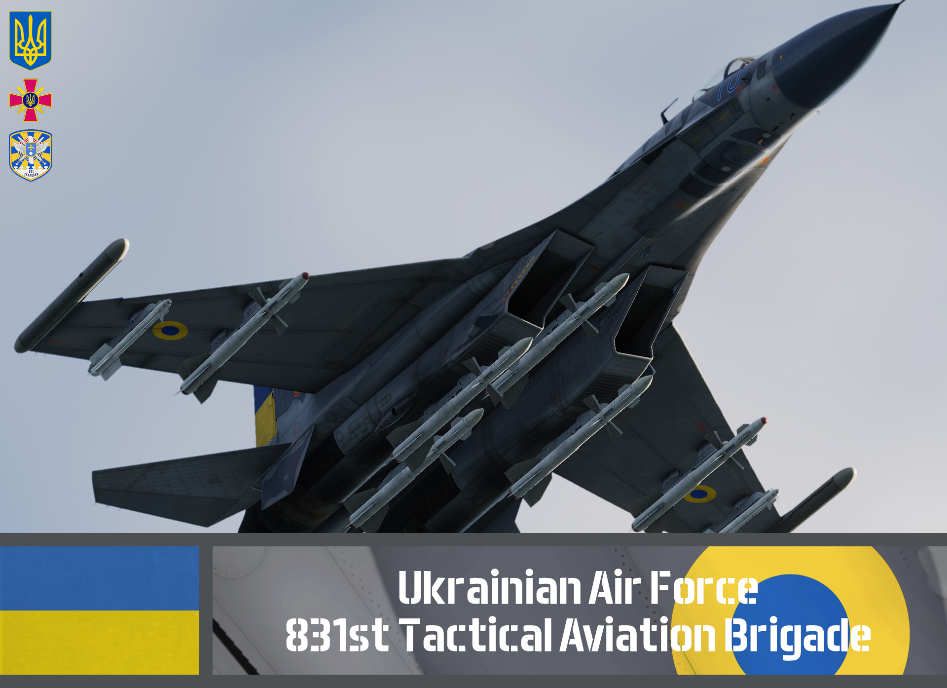 Su-27-1M - 831st Tactical Aviation Brigade, Low-Viz Grey | Ukraine ...