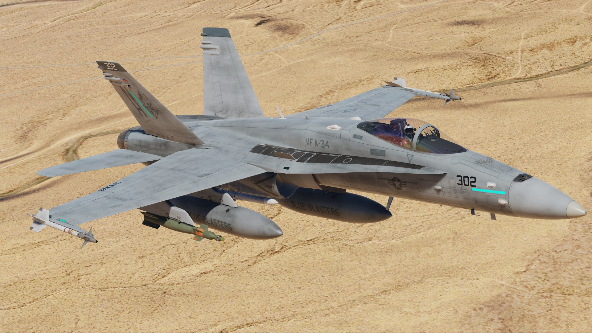 FA-18C VFA-34 Blue Blasters 2020s fictional 4K Skin Pack 1 update 2024 ...