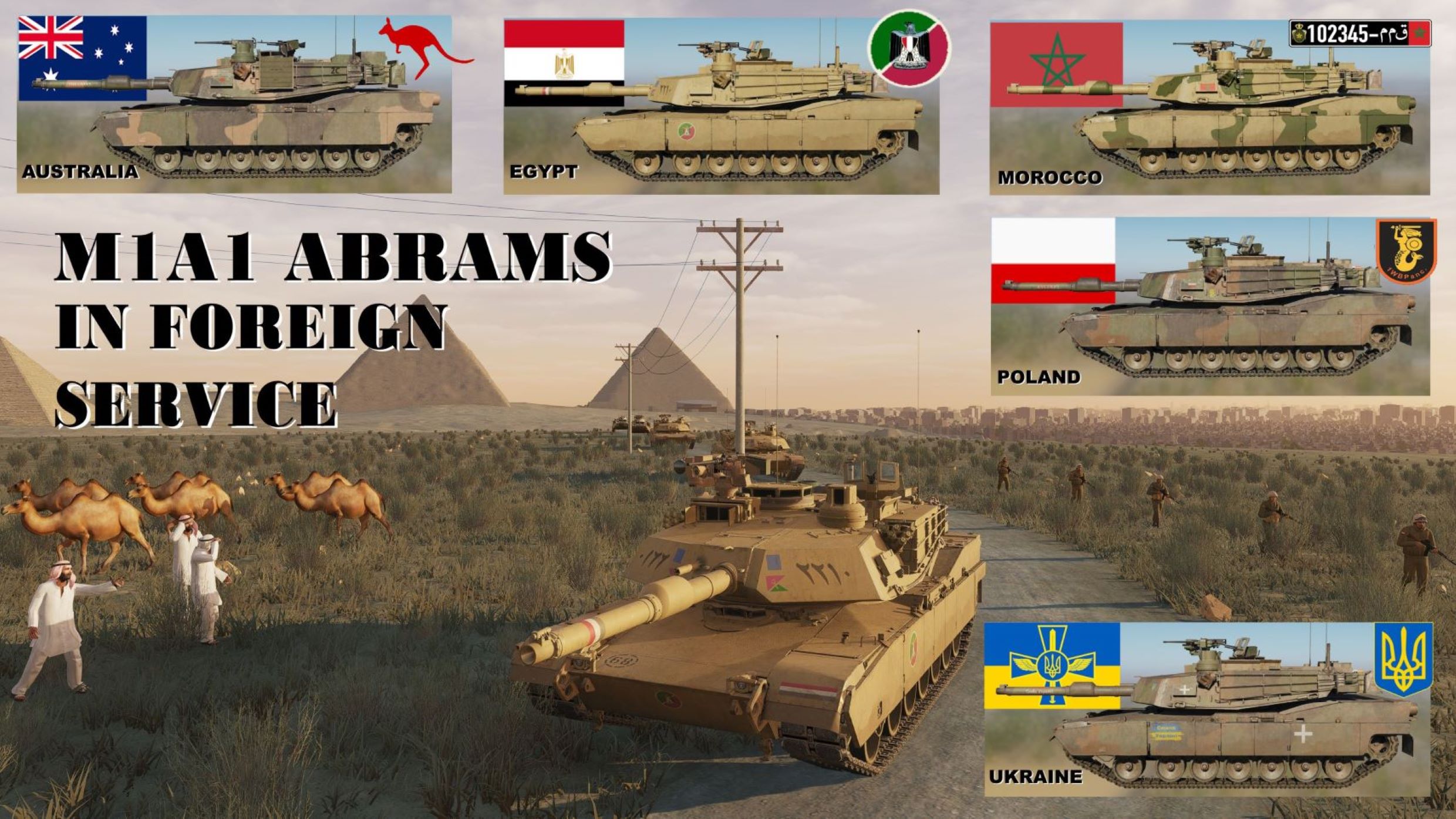 M1A1 Abrams HD livery pack 3 for Foreign Operators