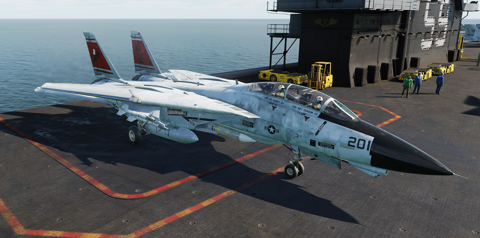 F-14A 160923 AE-201 of VF-31 'Tomcatters' from USS Forrestal 1991