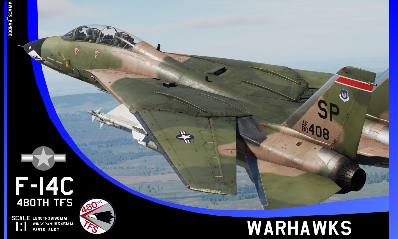480th Tactical Fighter Squadron ‘Warhawks’ F-14C