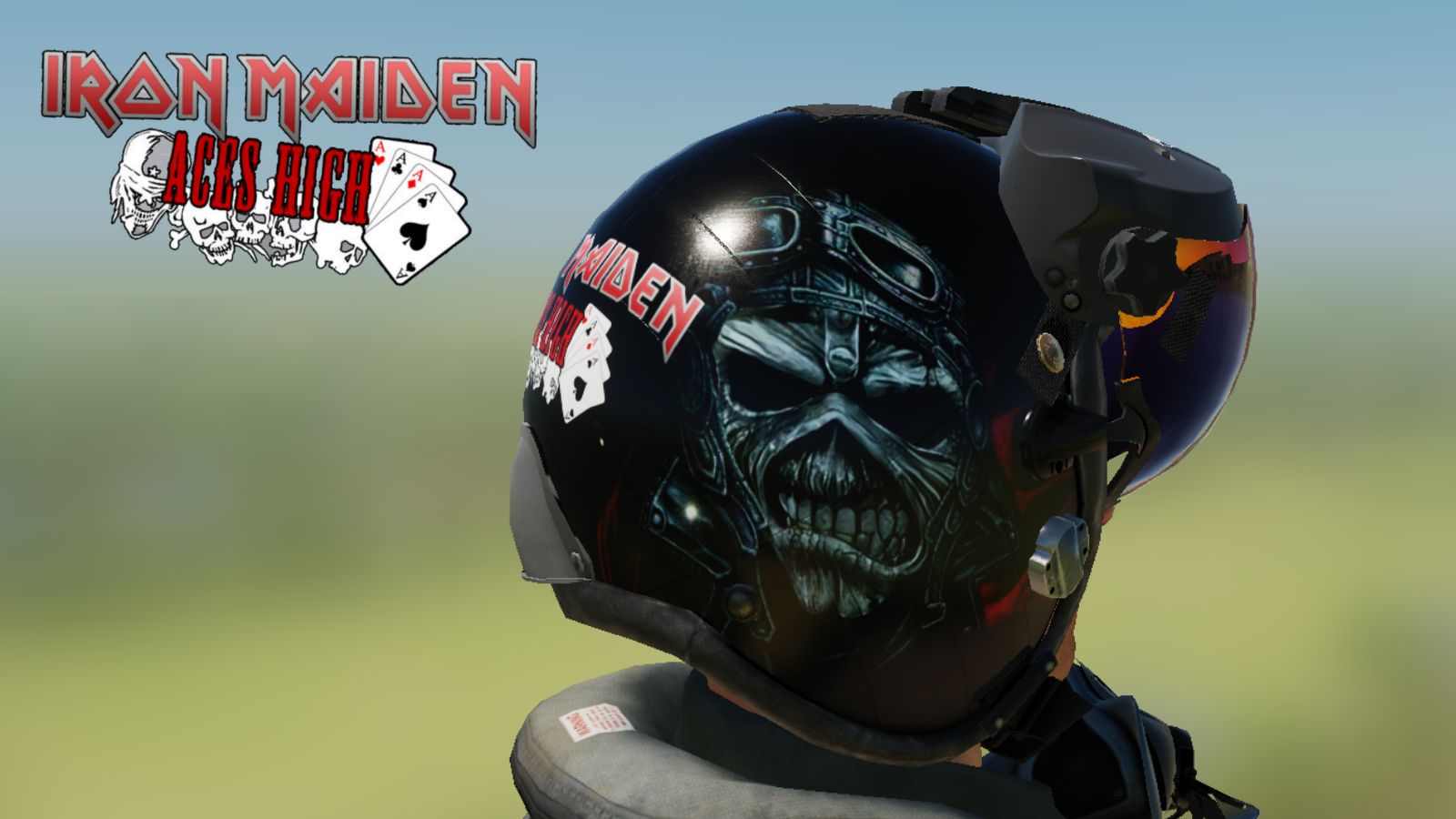 Iron Maiden Ace High F/A-18 Hornet Pilot Helmet