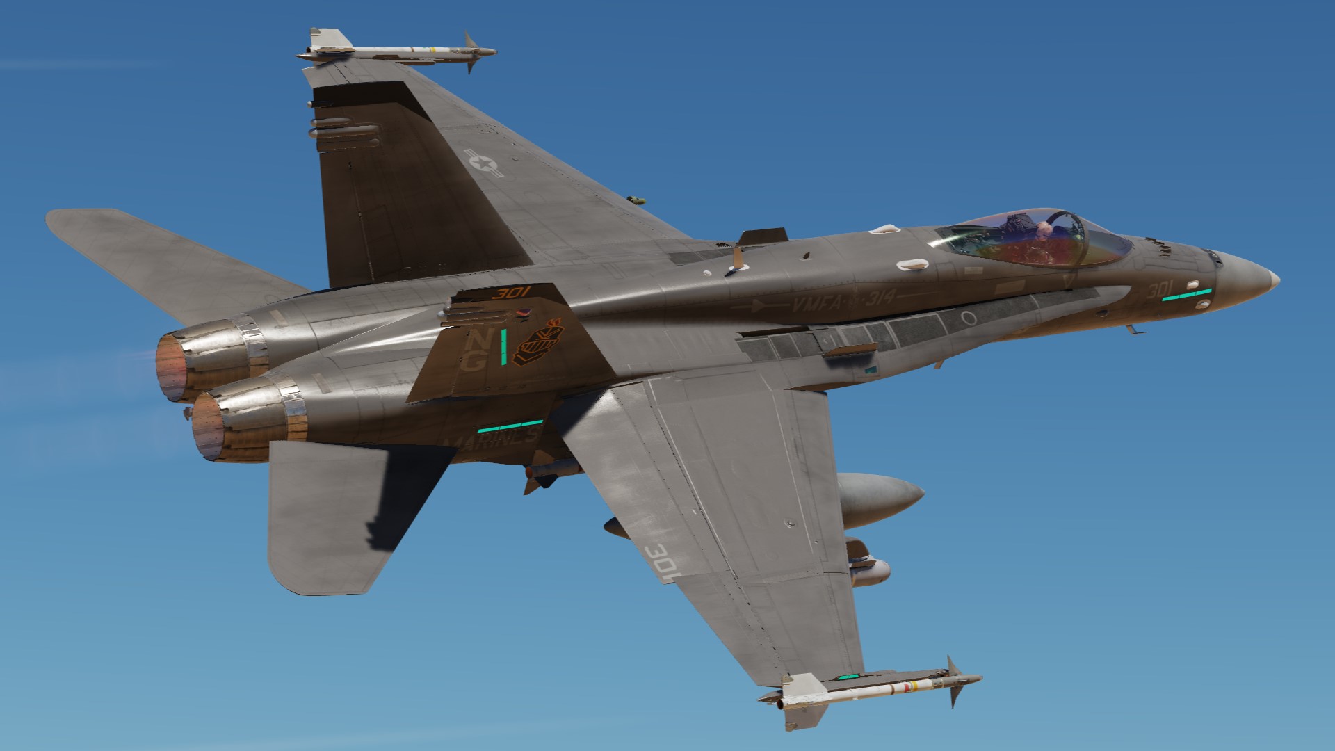 FA-18C VMFA-314 Black Knights 2020s fictional 4K Skin Pack 2