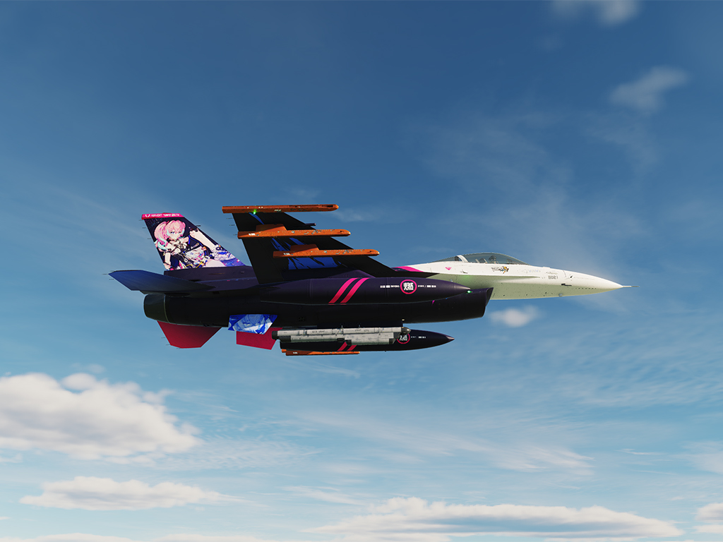 For F16C Viper livery Hokai impact Fervent Tempo “狂热蓝调”