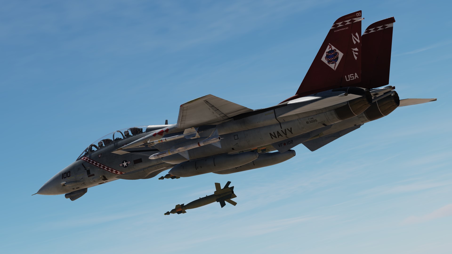 F-14B VF-102 Diamondbacks 2020s fictional Skin Pack 1