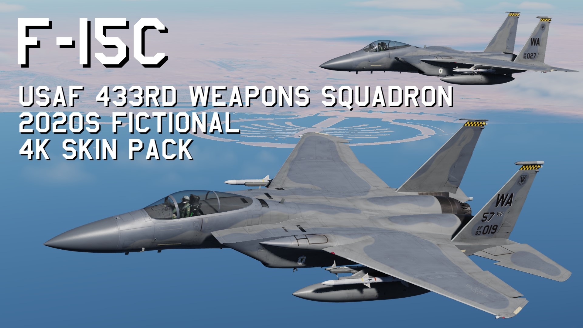 F-15C USAF 433rd Weapons Squadron 2020s fictional 4K Skin Pack update 2025/02/25